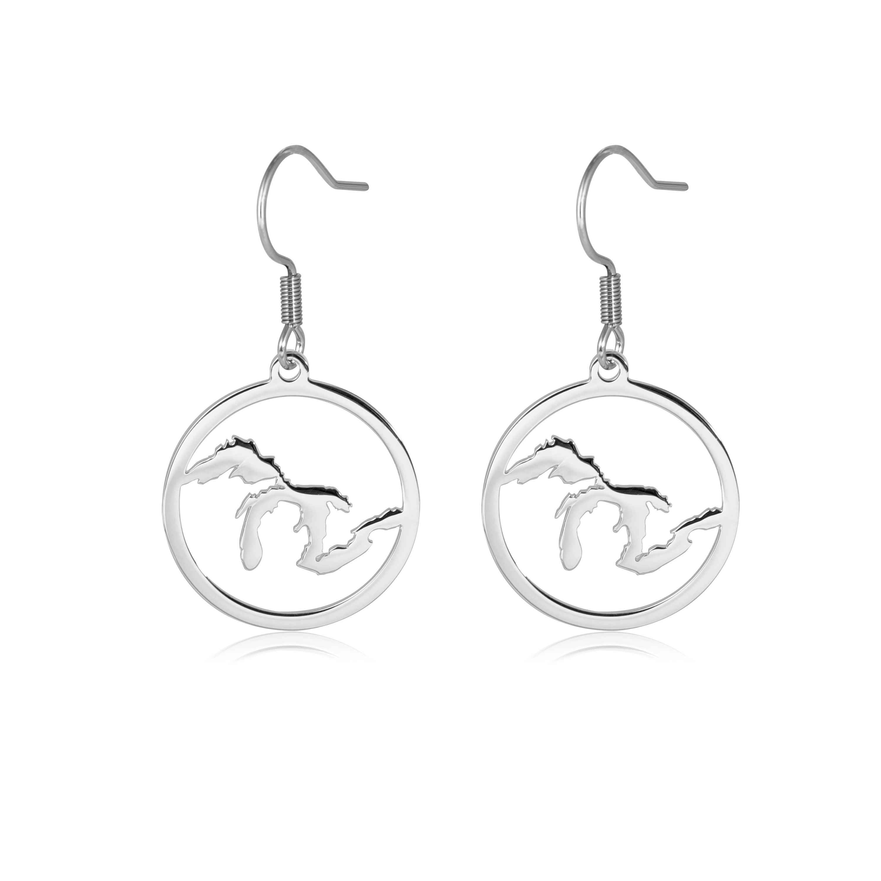 Great Lakes Map Dangle Earrings – Stone Armory