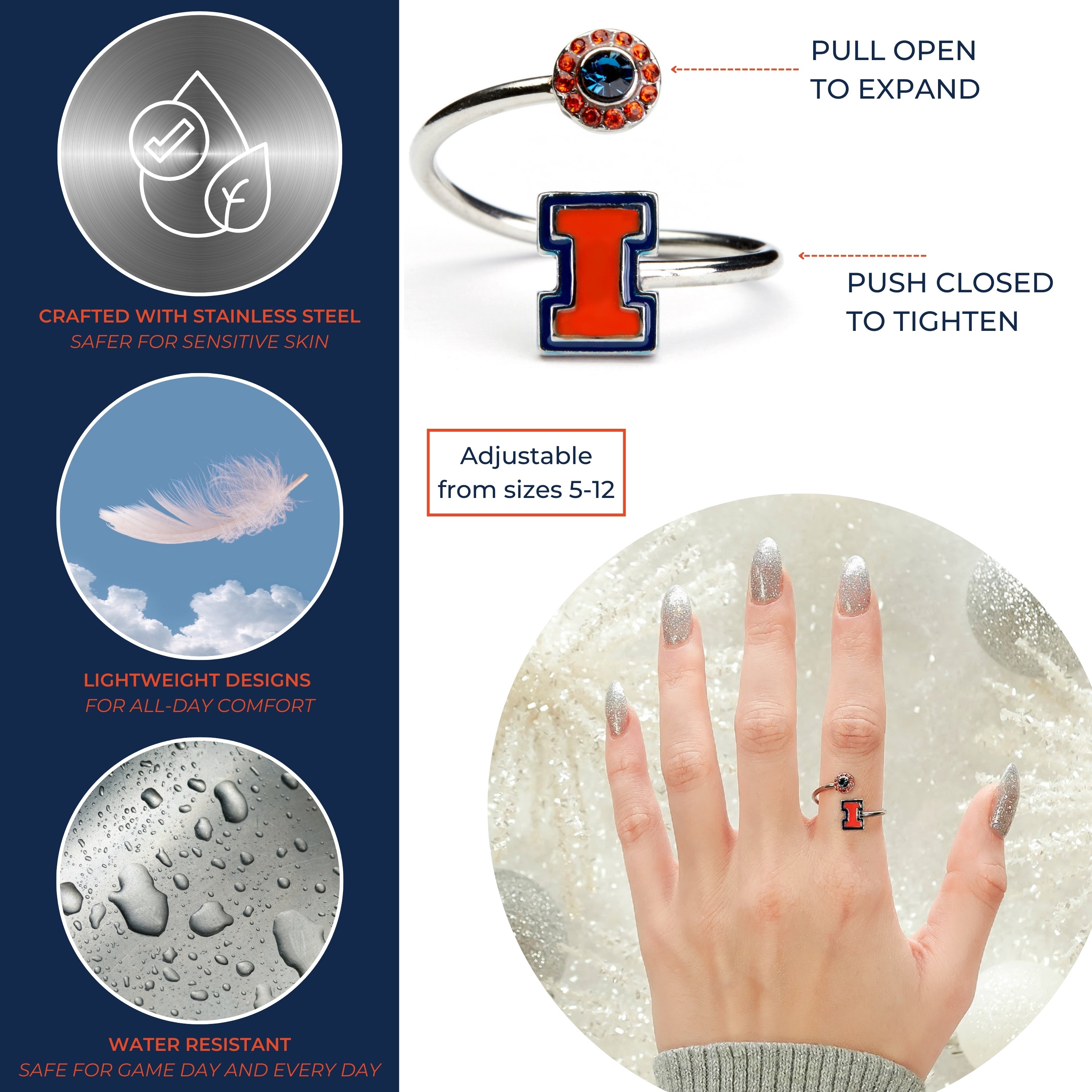 Illinois Adjustable Ring – Stone Armory