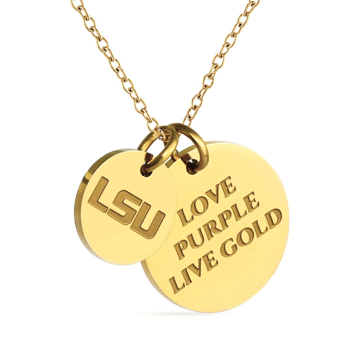 LSU Tigers Coin Charm Necklace - 18K Gold Dipped – Stone Armory