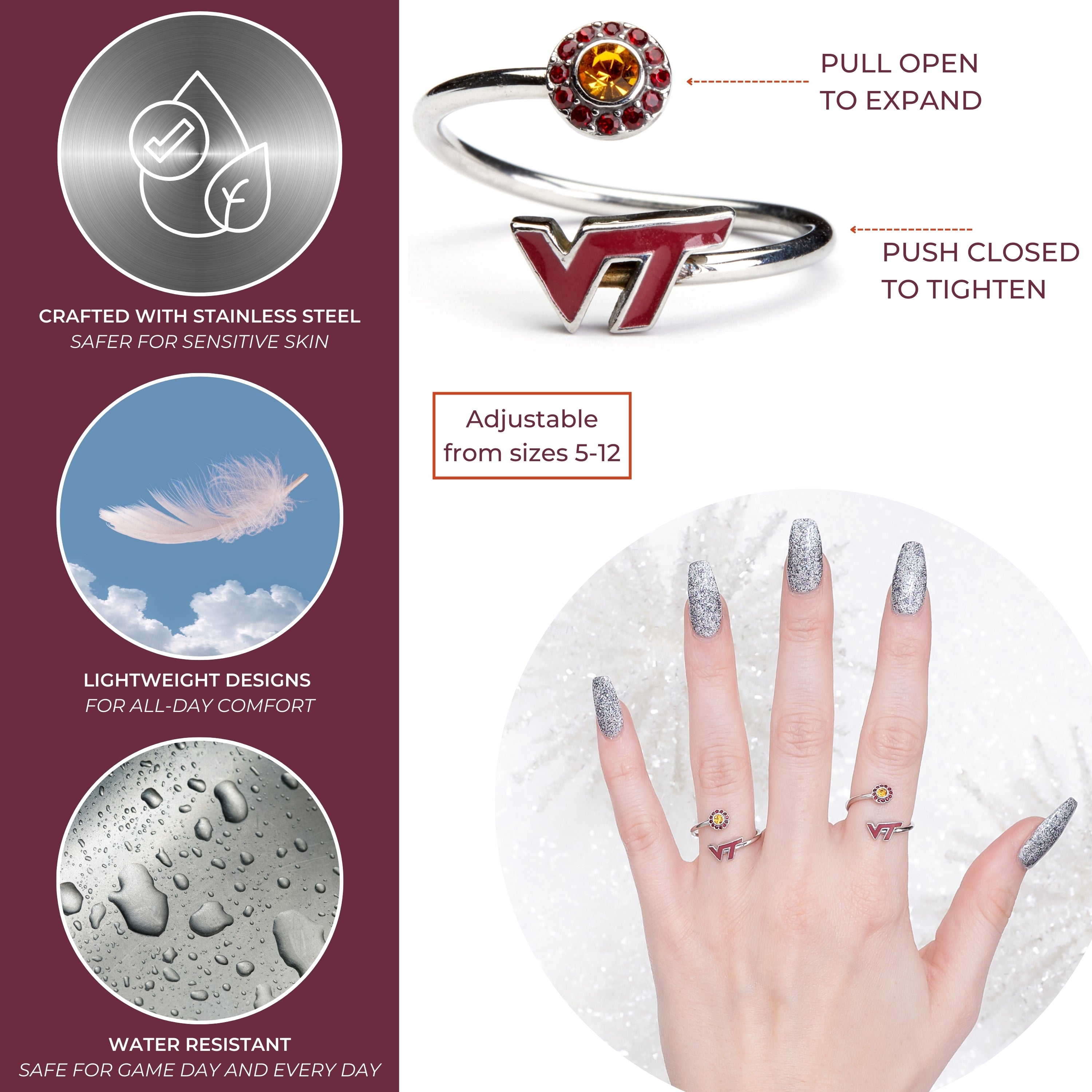 Virginia Tech Hokies Jewelry - VT Ring – Stone Armory