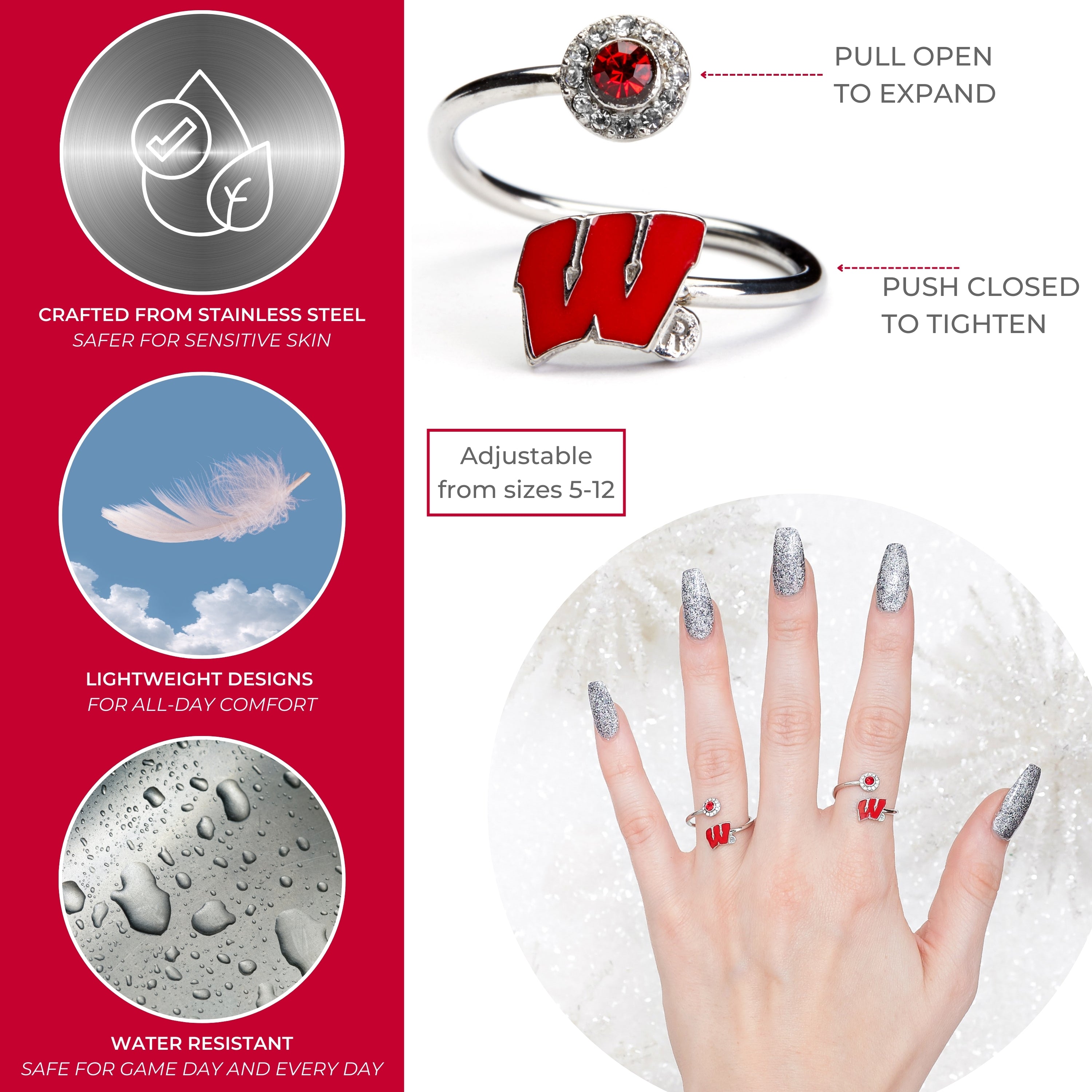 Wisconsin Badgers Ring - Wisconsin Gifts – Stone Armory