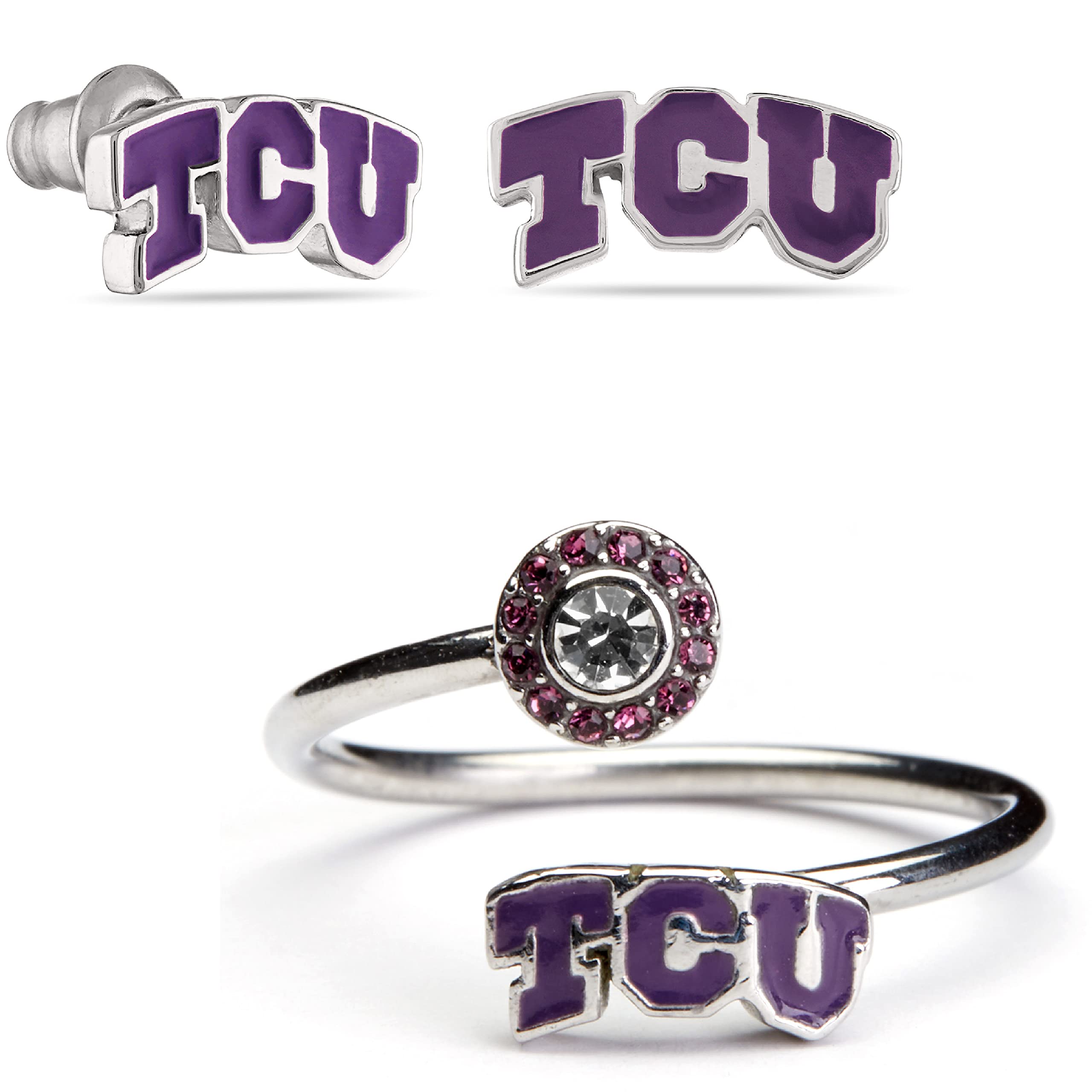 TCU Stud Earrings + Ring Set – Stone Armory