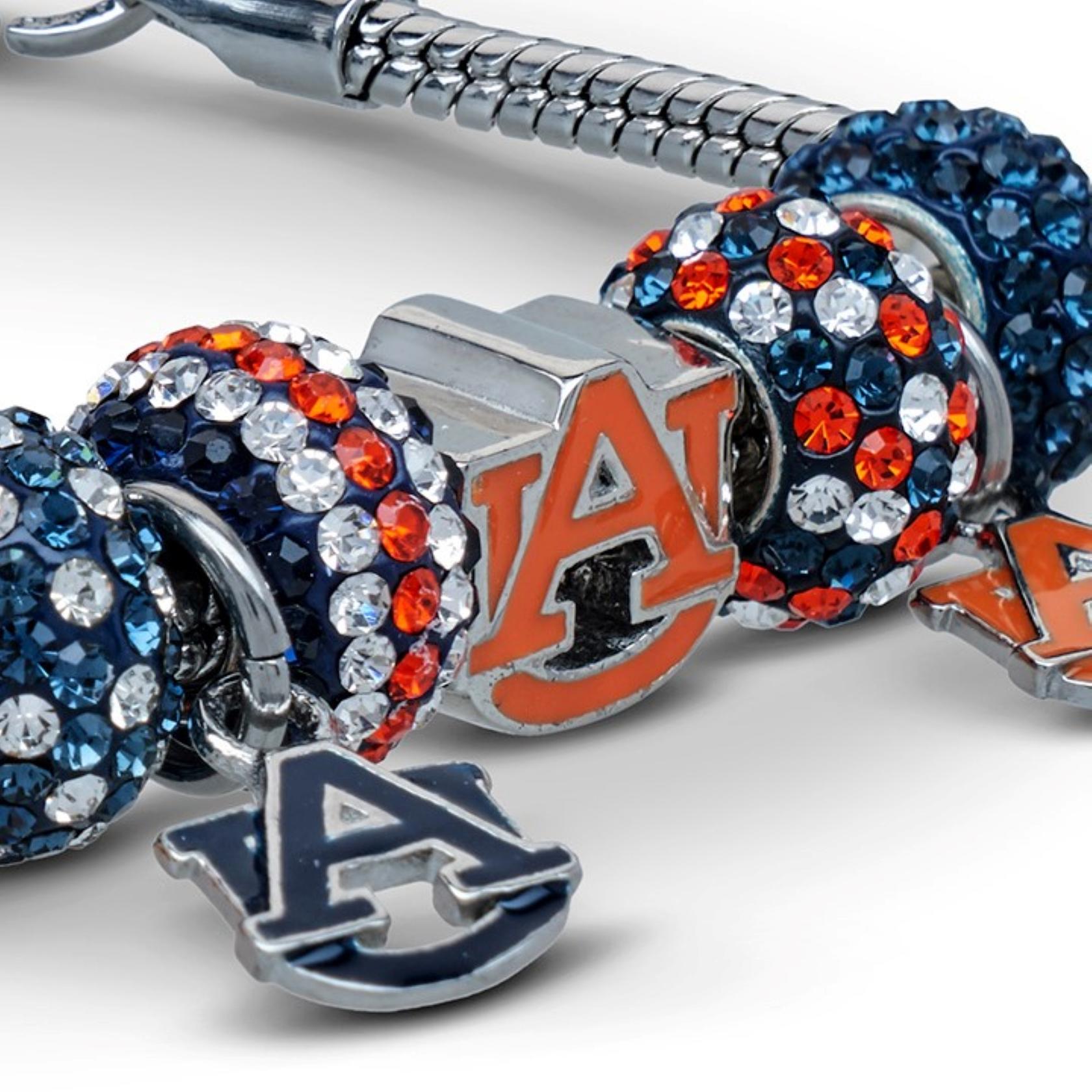 Auburn Charm Bead Orange AU - Stainless Steel Auburn University Charm ...