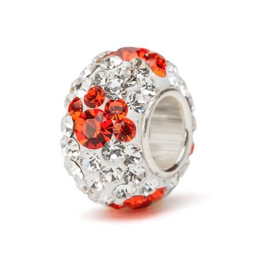Clear and Orange Paw Crystal Bead Charm - Fits Pandora – Stone Armory