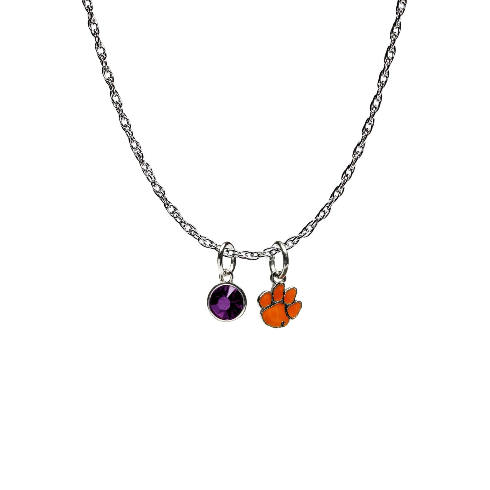Clemson Paw Crystal Necklace – Stone Armory