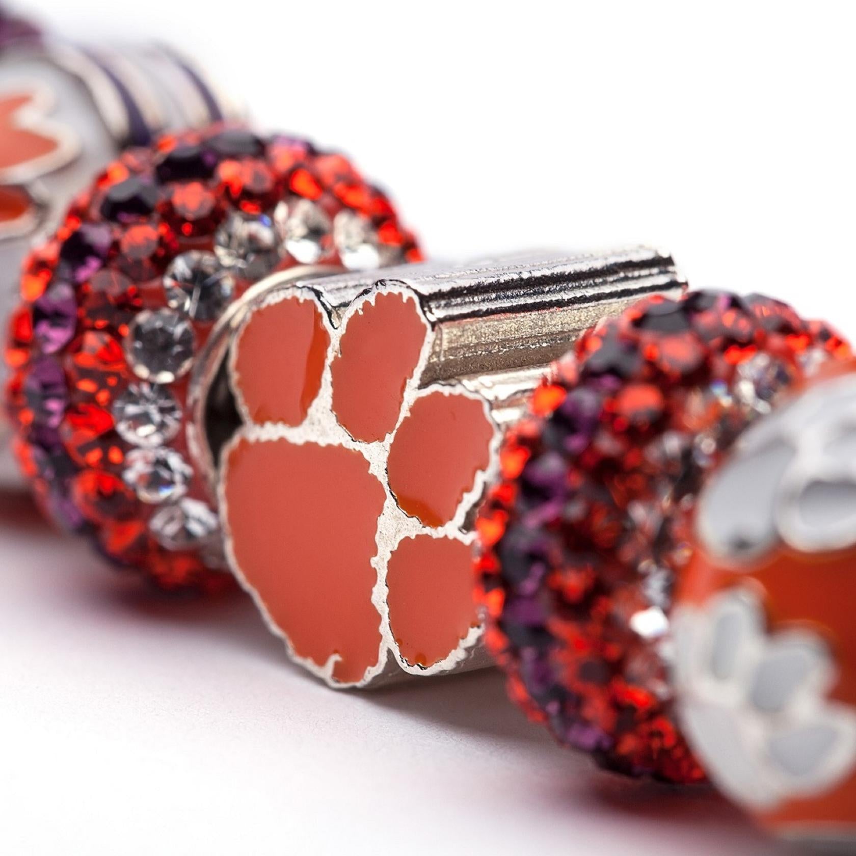 Clemson Bead Charm - Orange Paw-Shaped – Stone Armory