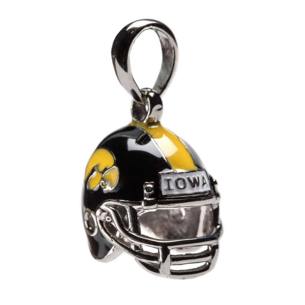 Iowa Hawkeyes Football Helmet Charm Pendant Necklace - Stainless Steel ...