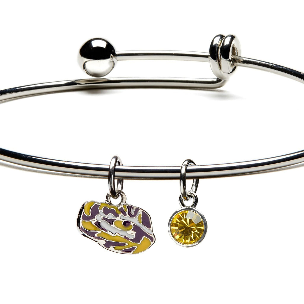 LSU Charm Pendant - Tiger Eye – Stone Armory