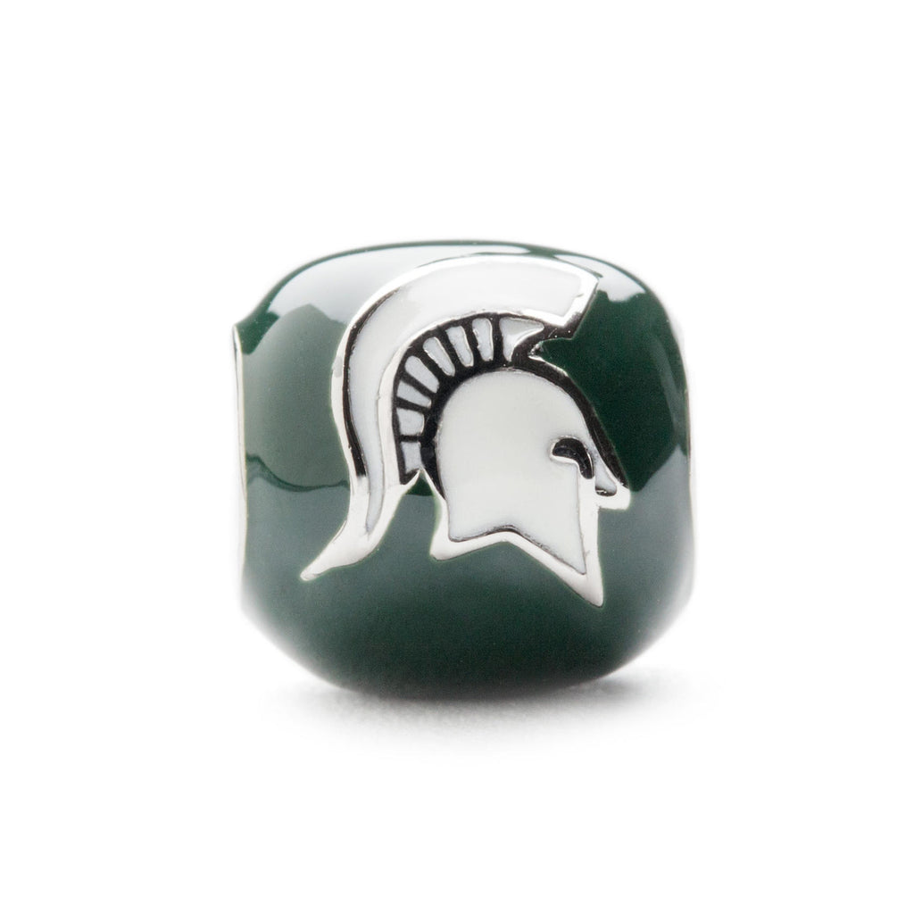 Michigan State Spartan Green and White Bead Set - Double-Sided Block ...
