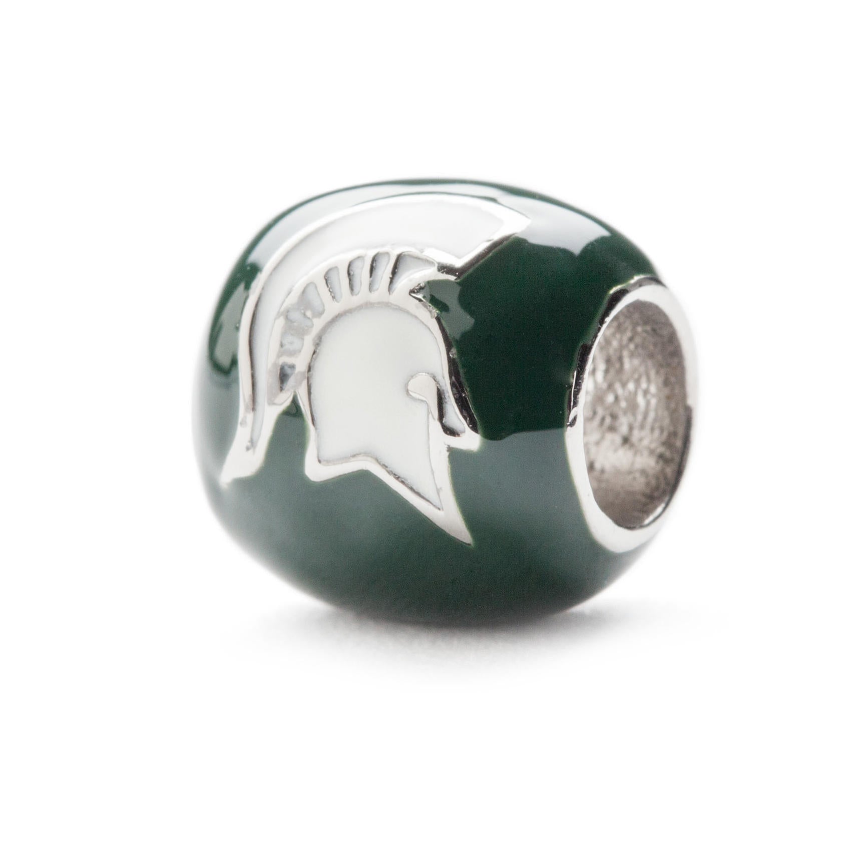 Michigan State Spartan Green and White Bead Set - Double-Sided Block ...