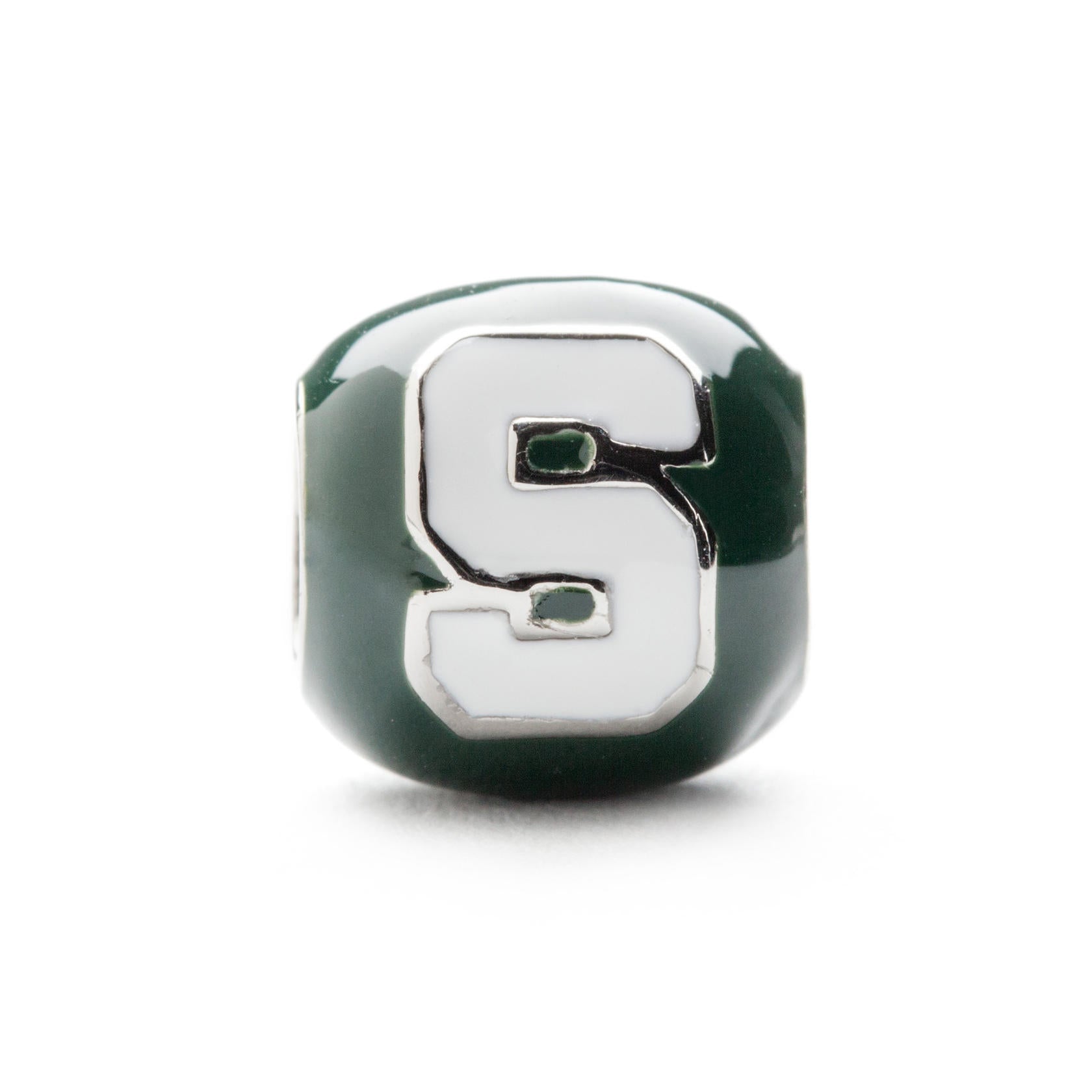 Michigan State Spartan Green and White Bead Set - Double-Sided Block ...