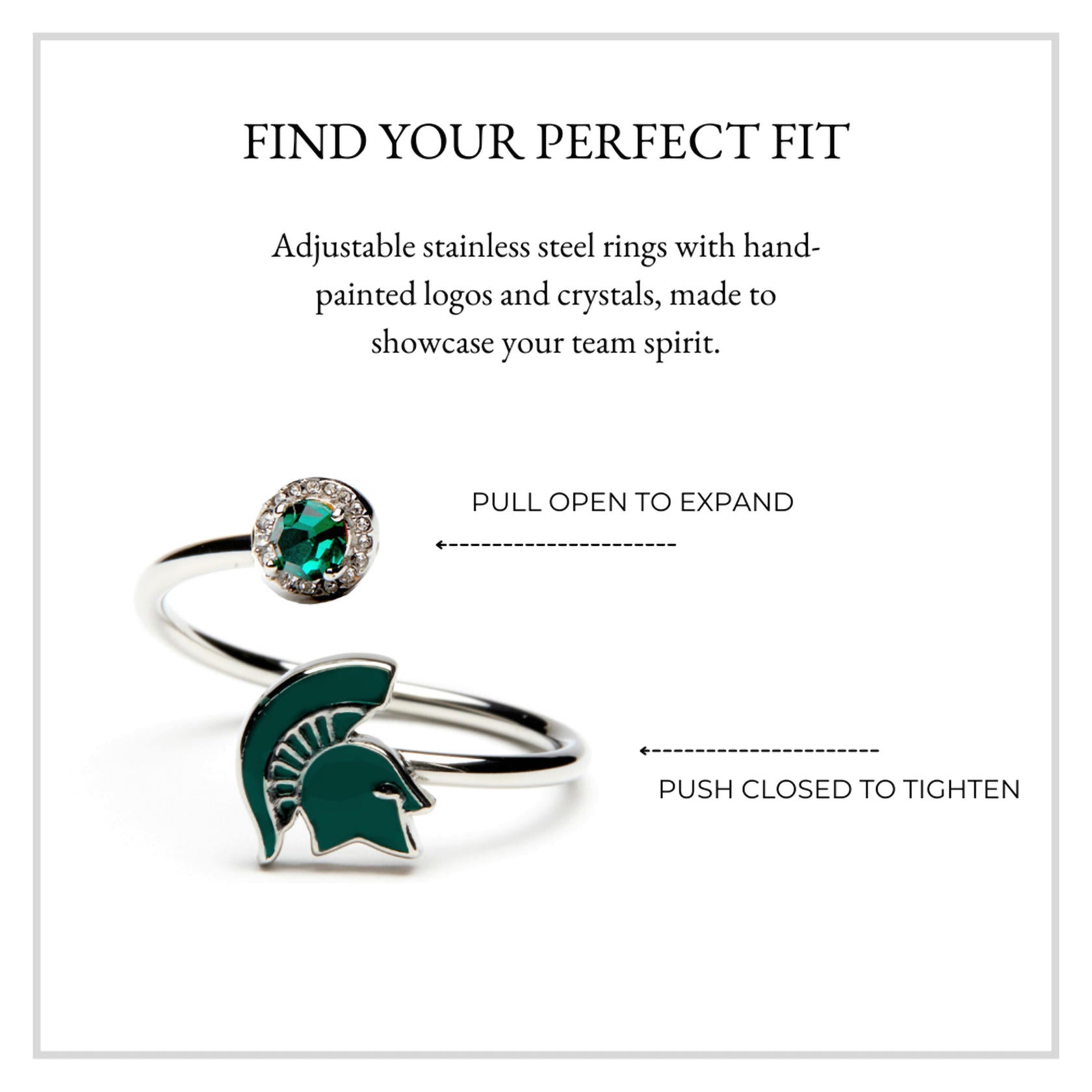 Michigan State University Spartans Helmet Ring - MSU Jewelry – Stone Armory