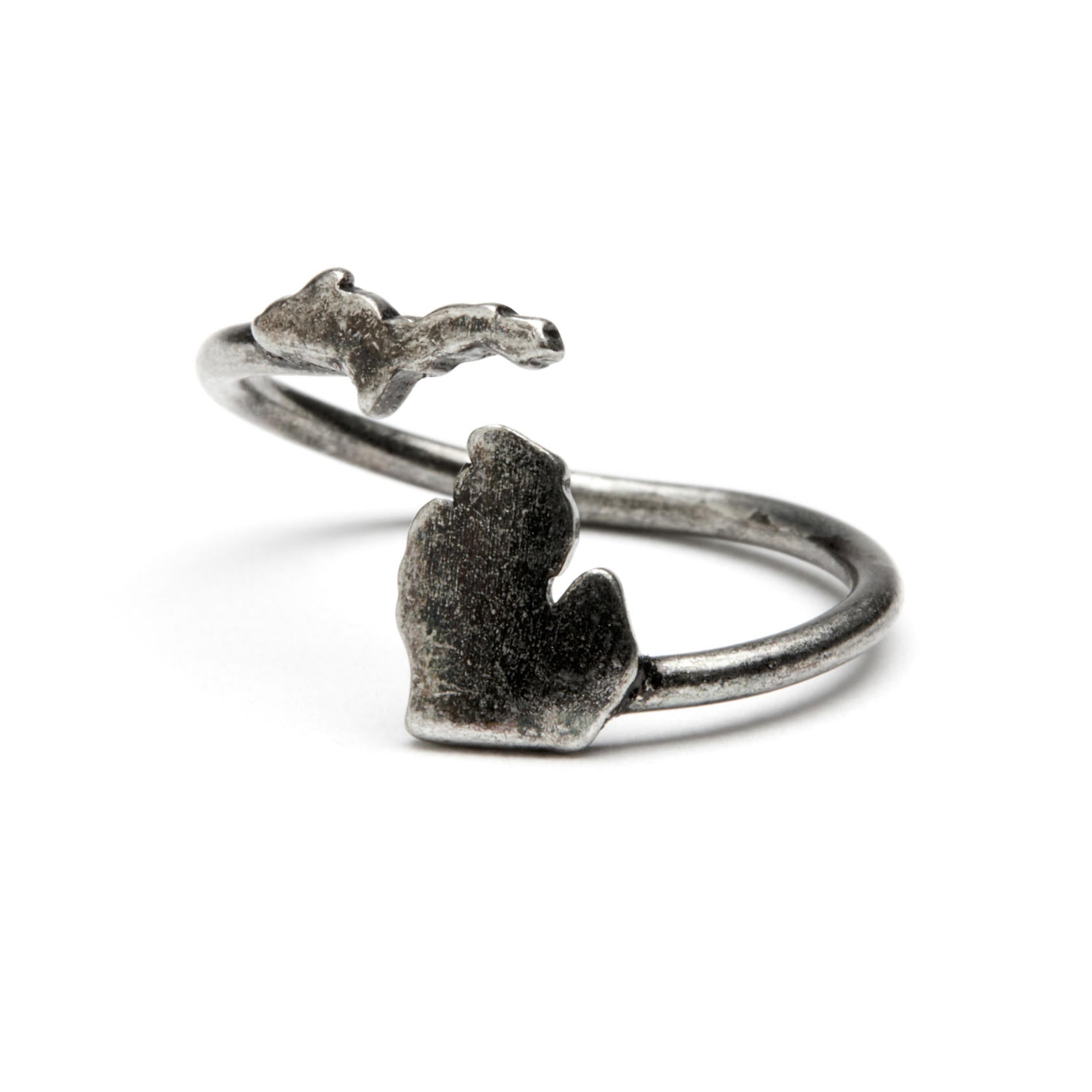State of Michigan Ring - Antique Silver Michigan Jewelry – Stone Armory