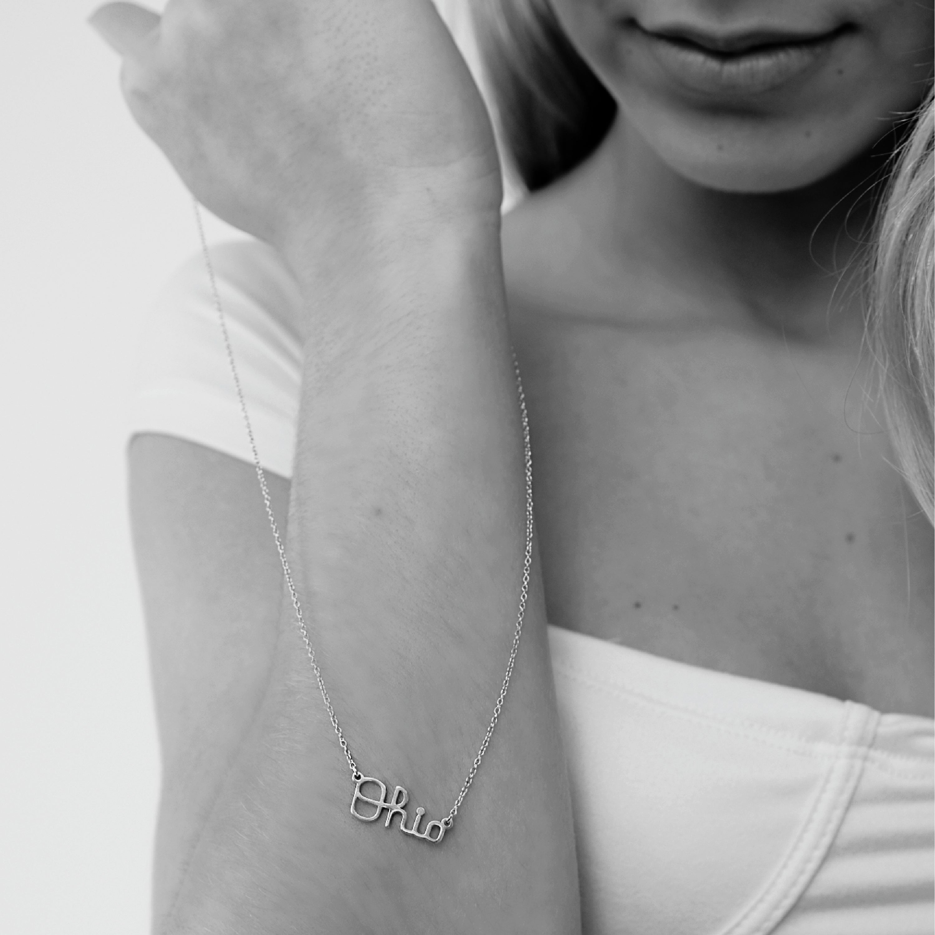 Ohio State Script Ohio Necklace - Stainless Steel – Stone Armory