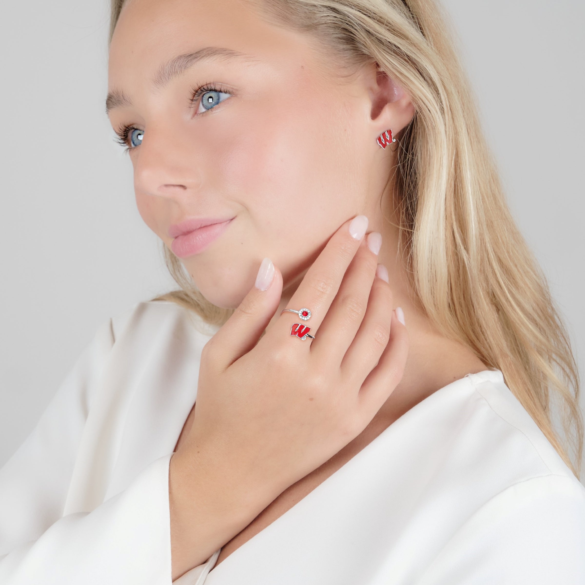 Wisconsin Motion W Ring and Earring Set Set – Stone Armory