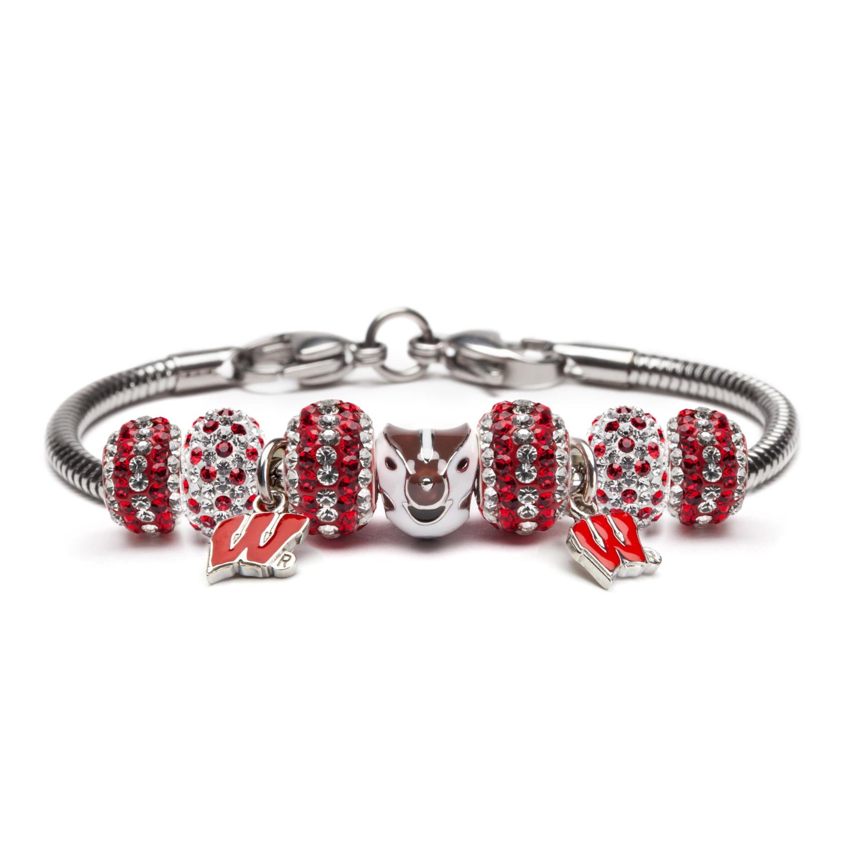 University of Wisconsin Bead Charm Bracelet Jewelry – Stone Armory