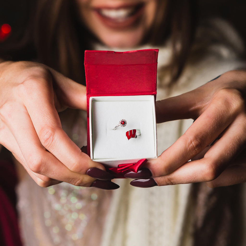 Wisconsin Motion W Ring and Earring Set Set – Stone Armory